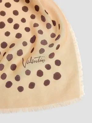 Valentino Garavani Dalmatian And Extra Dot Polka Dot Headband In Cotton And Silk