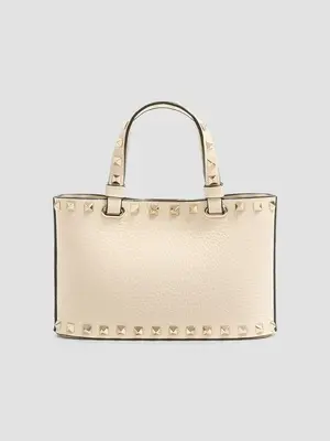 Valentino Garavani Rockstud Shopping Top Handle Bag In Grainy Calfskin
