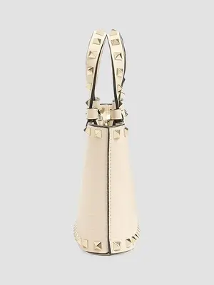 Valentino Garavani Rockstud Shopping Top Handle Bag In Grainy Calfskin