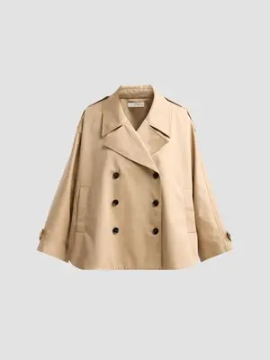 Co Dolman Crop Trench - Camel