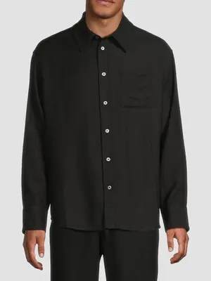THE ELDER STATESMAN Regular-fit Cashmere-wool Shirt
