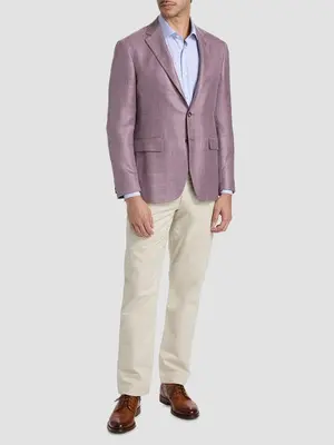 Canali Kei Windowpane Plaid Sport Coat