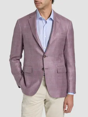 Canali Kei Windowpane Plaid Sport Coat