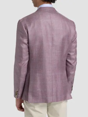 Canali Kei Windowpane Plaid Sport Coat