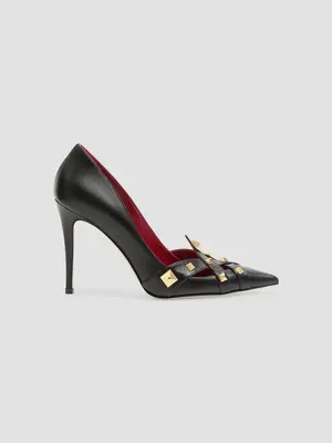 Valentino Garavani Studdy Kidskin 100mm Pumps - Black