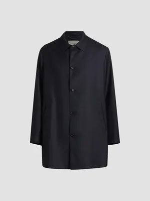 Canali Denim-effect Wool Raincoat