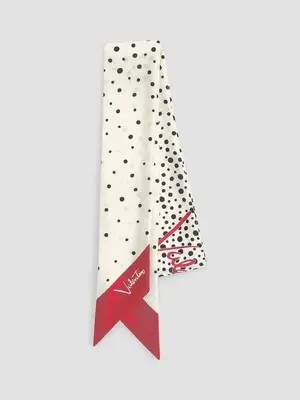 Valentino Garavani Little Stars Starry Silk Bandeau Scarf - Vanilla