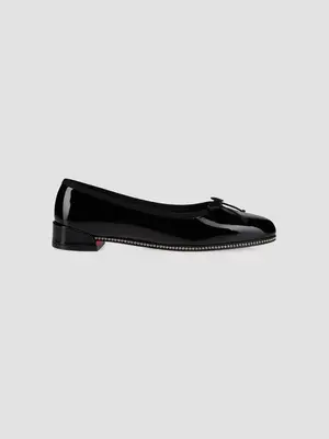 CHRISTIAN LOUBOUTIN Sweetie Strass Flats - Black
