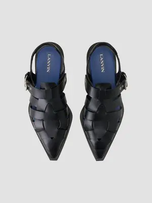 LANVIN Fisherman-style Leather Sandals