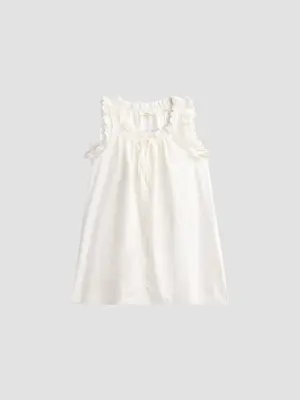 DÔEN Nessie Cotton Minidress - Salt