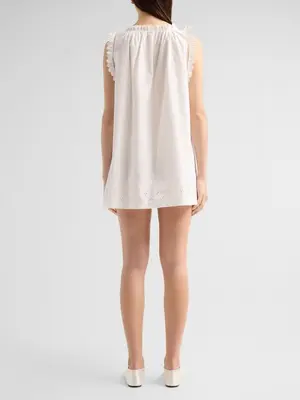 DÔEN Nessie Cotton Minidress - Salt