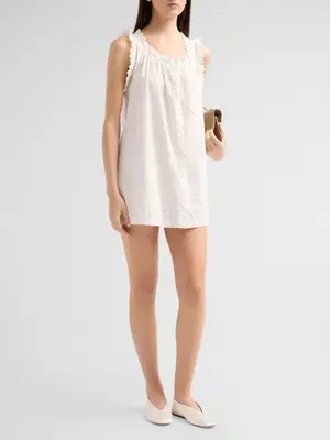 DÔEN Nessie Cotton Minidress - Salt