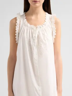 DÔEN Nessie Cotton Minidress - Salt