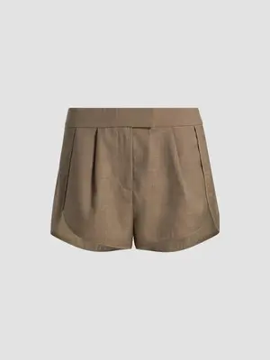 Ronny Kobo Liam Pleated Shorts - Mink
