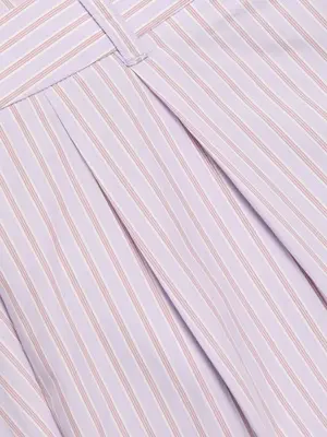 Ronny Kobo Davika Striped Cotton Tapered-leg Pants