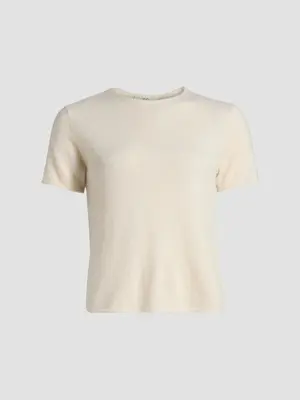 Co Crewneck Knit Cashmere-silk T-shirt - Ivory