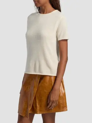 Co Crewneck Knit Cashmere-silk T-shirt - Ivory