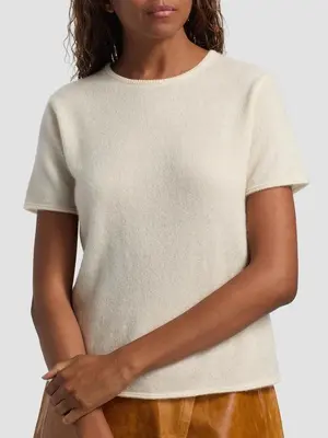 Co Crewneck Knit Cashmere-silk T-shirt - Ivory