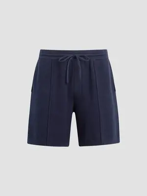 Hudson Jeans Double Knit Pintuck Drawstring Shorts - Fleet