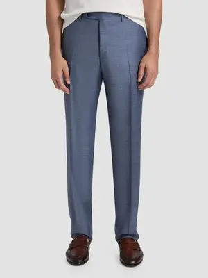 Canali Siena Denim-effect Trousers - Blue