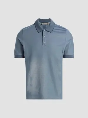 Canali Cotton Piqué Polo Shirt - Blue