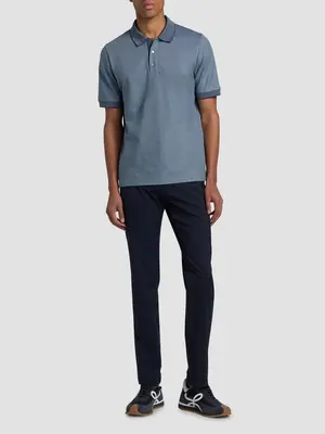 Canali Cotton Piqué Polo Shirt