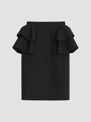 Valentino Garavani Crepe Couture Midi Skirt - Black