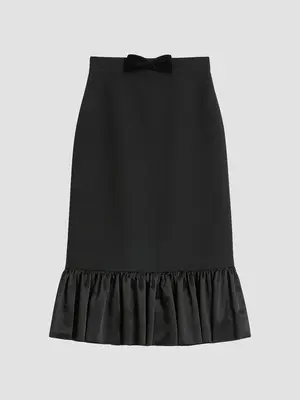 Valentino Garavani Crepe Couture Midi Skirt - Black
