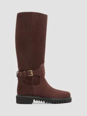 Valentino Garavani Vlogo Signature Split Leather 40mm Boots