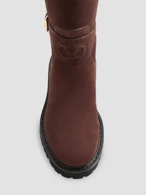 Valentino Garavani Vlogo Signature Split Leather 40mm Boots