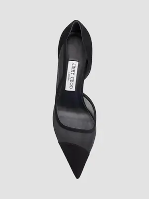 JIMMY CHOO Brigitte 100mm Suede And Mesh Pumps