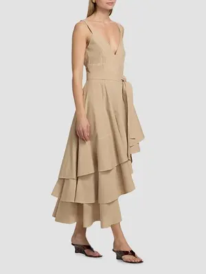Co Tank Tton Ruffle Midi-dress