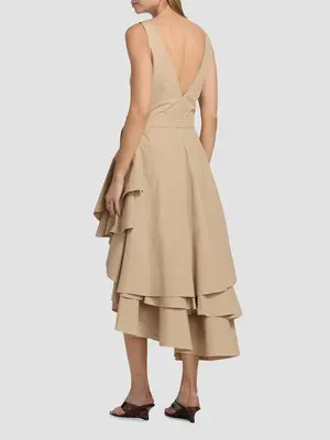 Co Tank Tton Ruffle Midi-dress