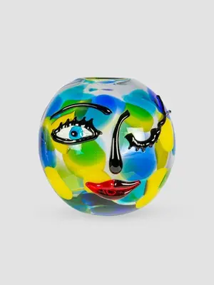 DALE TIFFANY Winking Muse Glass Vase