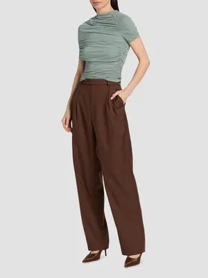 Ronny Kobo Vega Ruched Jersey Top
