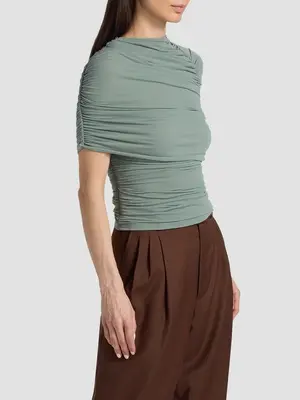 Ronny Kobo Vega Ruched Jersey Top