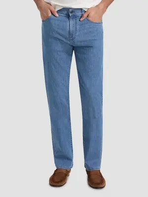 Canali Lightweight Stretch-cotton Jeans