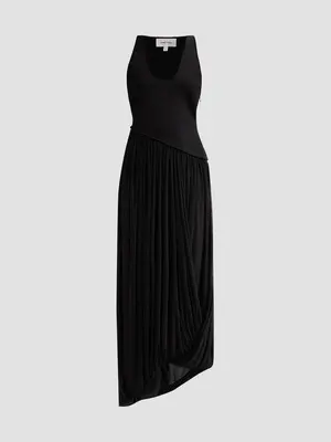Ronny Kobo Meyer Asymmetric Midi Dress - Black