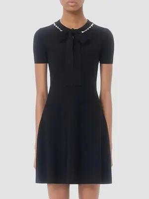 Valentino Garavani Embroidered Knit Dress