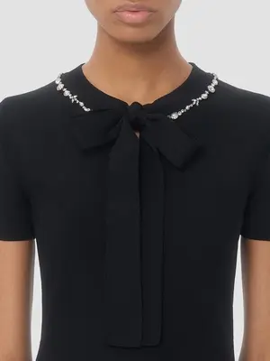 Valentino Garavani Embroidered Knit Dress