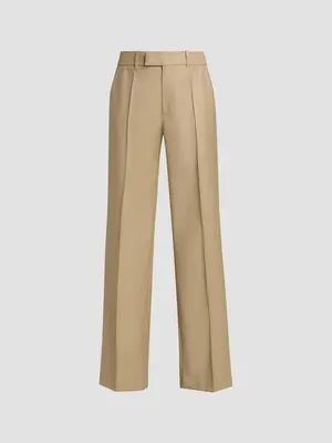 Ronny Kobo Rowley Wool-blend Pants - Tan