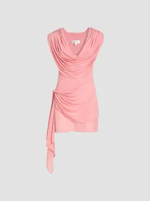Ronny Kobo Nanita Draped Minidress