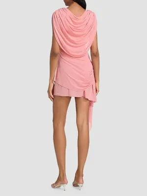 Ronny Kobo Nanita Draped Minidress
