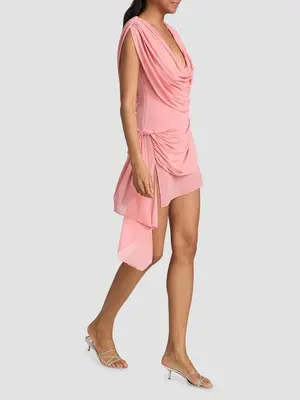 Ronny Kobo Nanita Draped Minidress