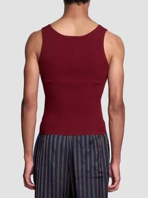 Dries Van Noten Motto Ribbed Tank