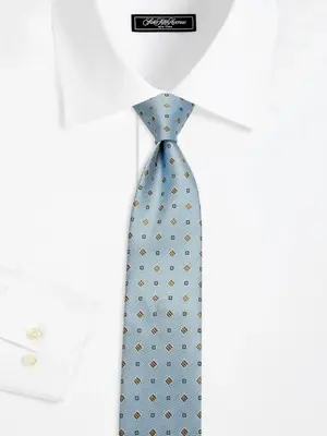 Canali Chevron Medallion Silk Tie