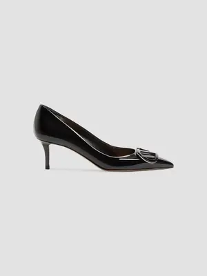 Valentino Garavani Vlogo Signature 60mm Patent Leather Pumps - Black