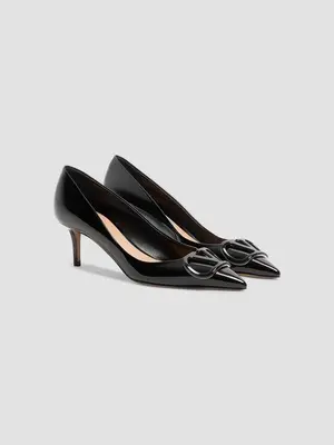 Valentino Garavani Vlogo Signature 60mm Patent Leather Pumps - Black