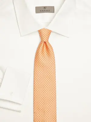 Canali Micro Quadratti Silk Tie
