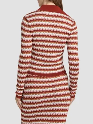 Ronny Kobo Gavin Striped Knit Cardigan